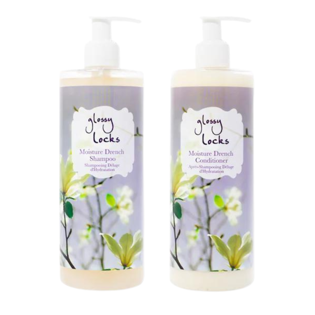 100% Pure Glossy Locks Moisture Drench Shampoo and Conditioner Set ...