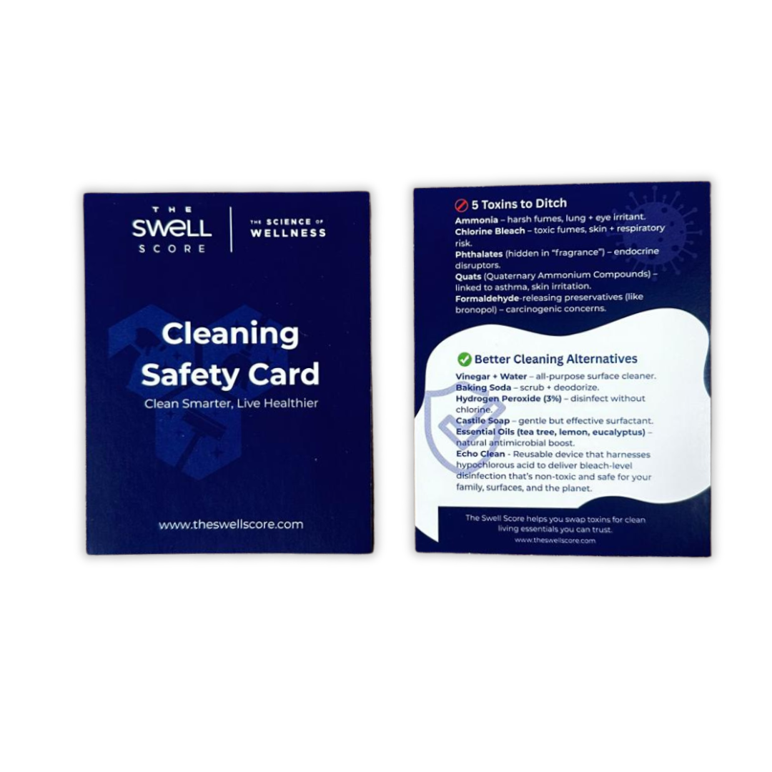 Cleaning Toxins Quick Swaps Pocket Safety Card – The Swell Score