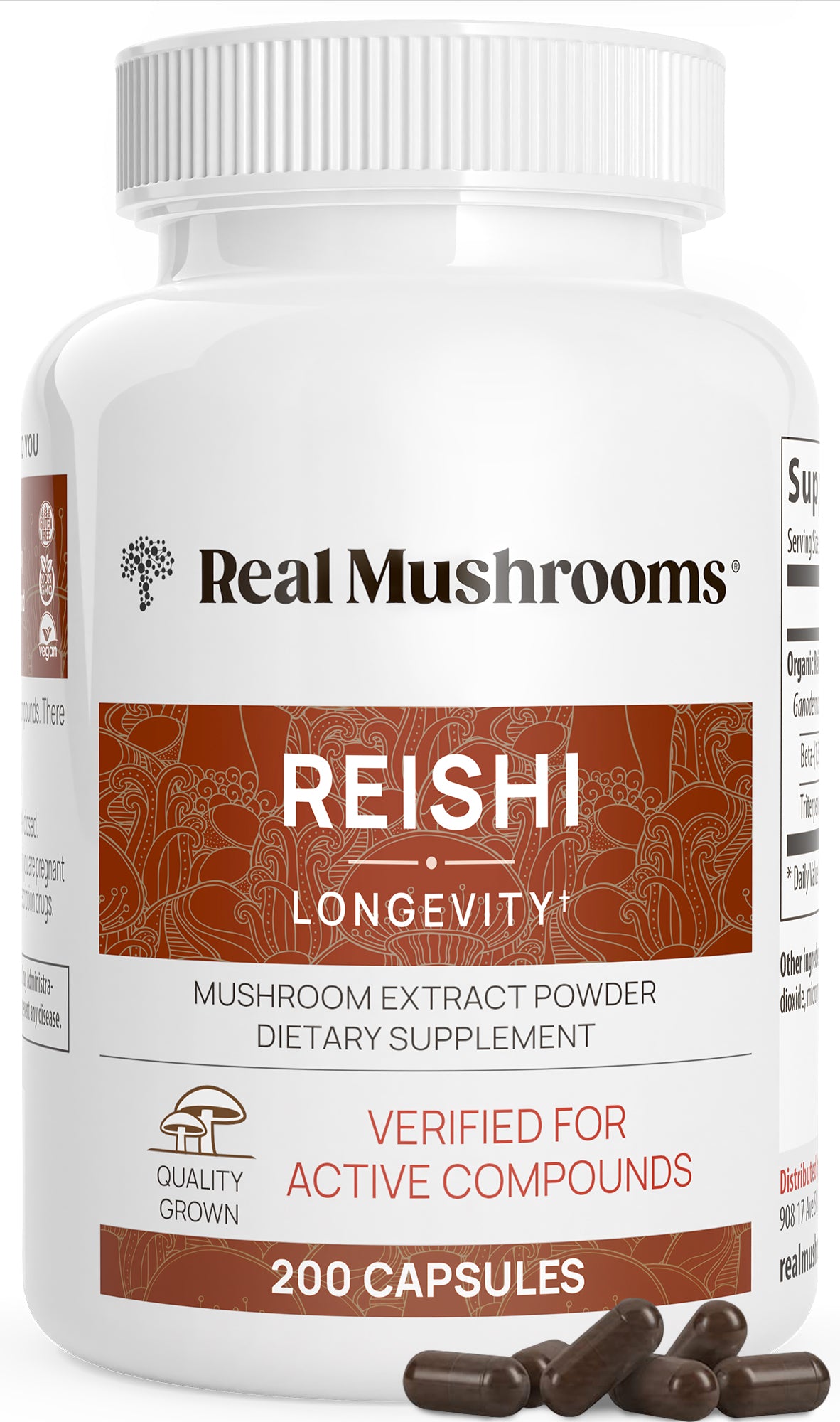 REAL MUSHROOMS Organic Reishi Mushroom Capsules – The Swell Score
